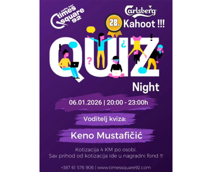 Kahoot Quiz Night - Kamo Sutra